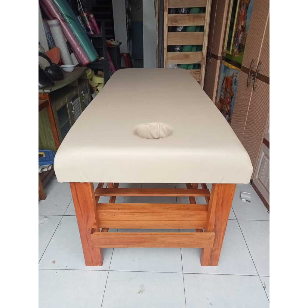 Jual Bed massage SPA kepala bolong kayu dipan pijat kayu mahoni alas ...