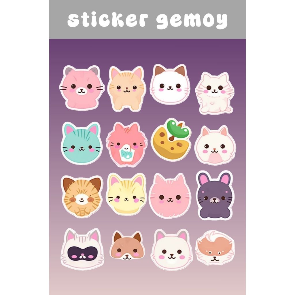 Jual Sticker Gemoy Custom Non Cutting 10x15cm - Sticker Aesthetic Keren ...