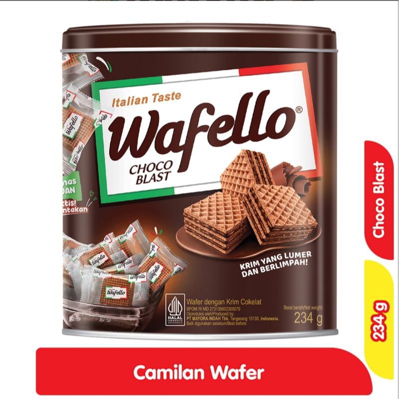 Jual Wafello Wafer Choco Blast Kaleng 234 g | Shopee Indonesia