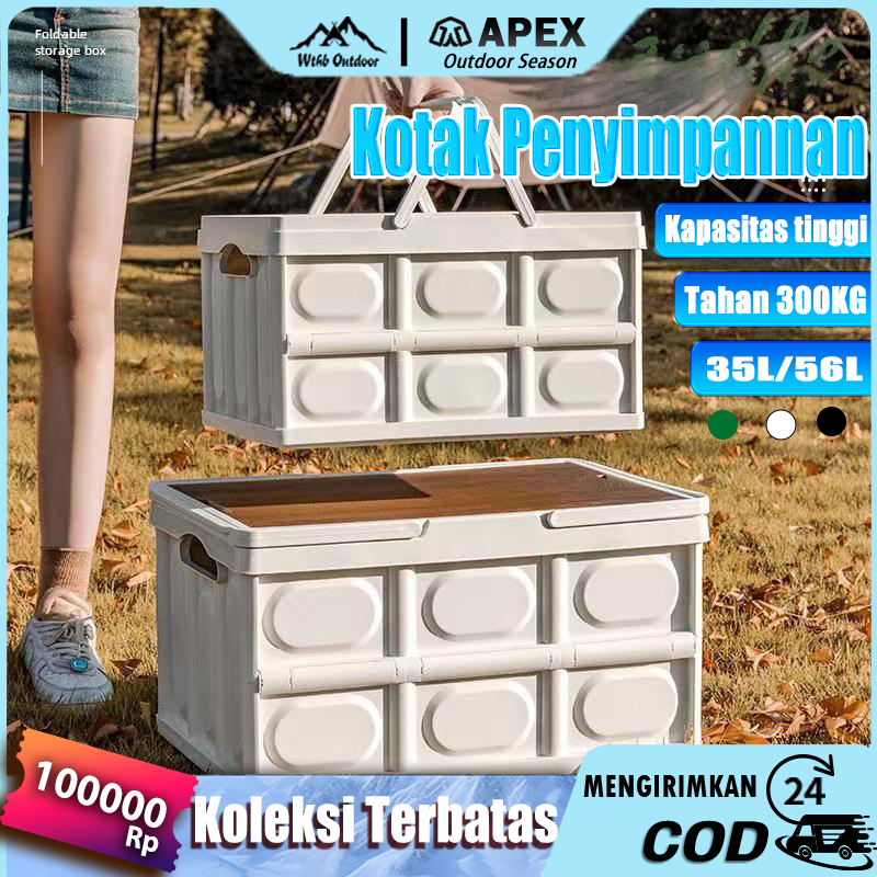 Jual 【APEX】Storage Box Lipat Portable 35L/56L Kotak Penyimpanan ...