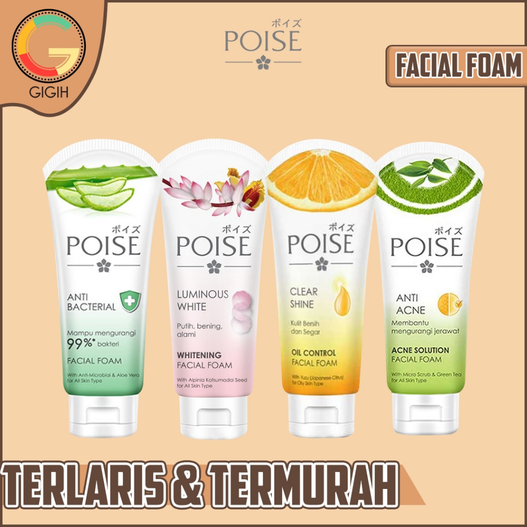 Jual POISE FACIAL FOAM / FACE WASH / PEMBERSIH WAJAH 50ML SERIES ...