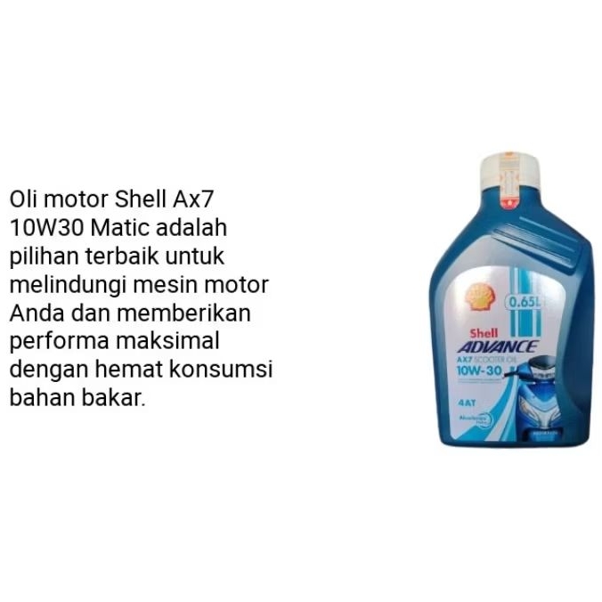 Jual OLI SHELL AX7 MATIC 650ML! Kemasan/Produk Baru Untuk Motor Matic ...