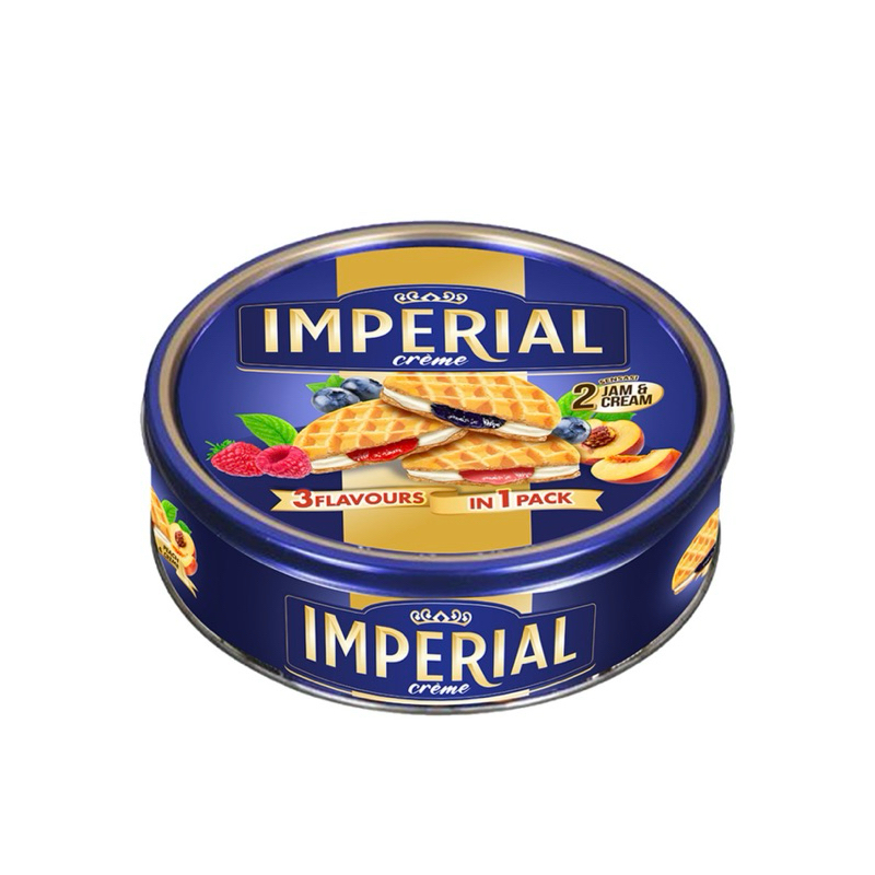 Jual imperial roti kaleng blueberry & cream 216g | Shopee Indonesia
