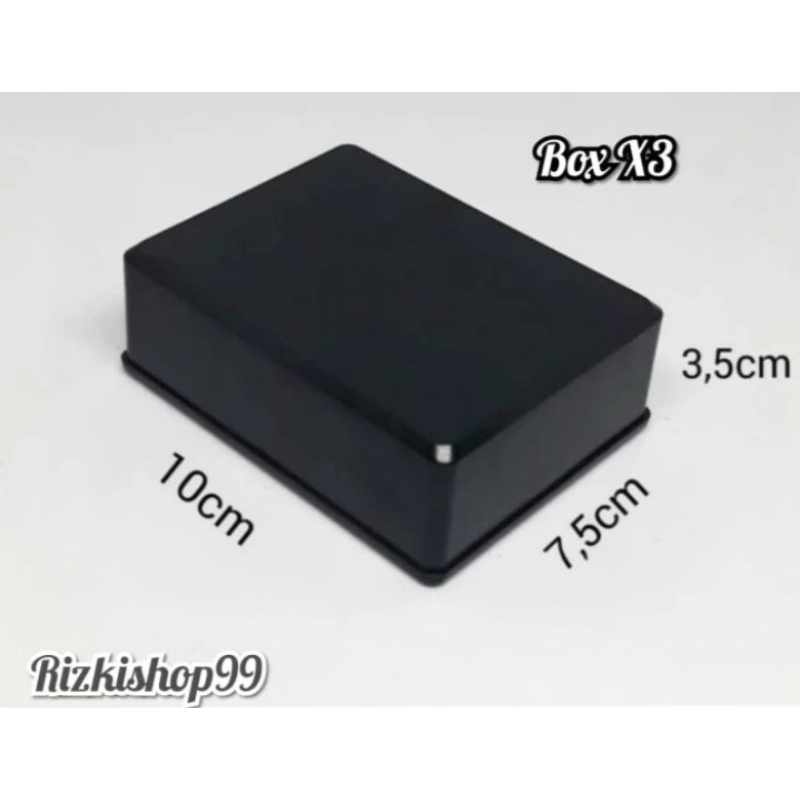 Jual Box Hitam Plastik x 3 Ukuran P 10Cm L 7,5 Cm T 3,5 Cm | Shopee ...