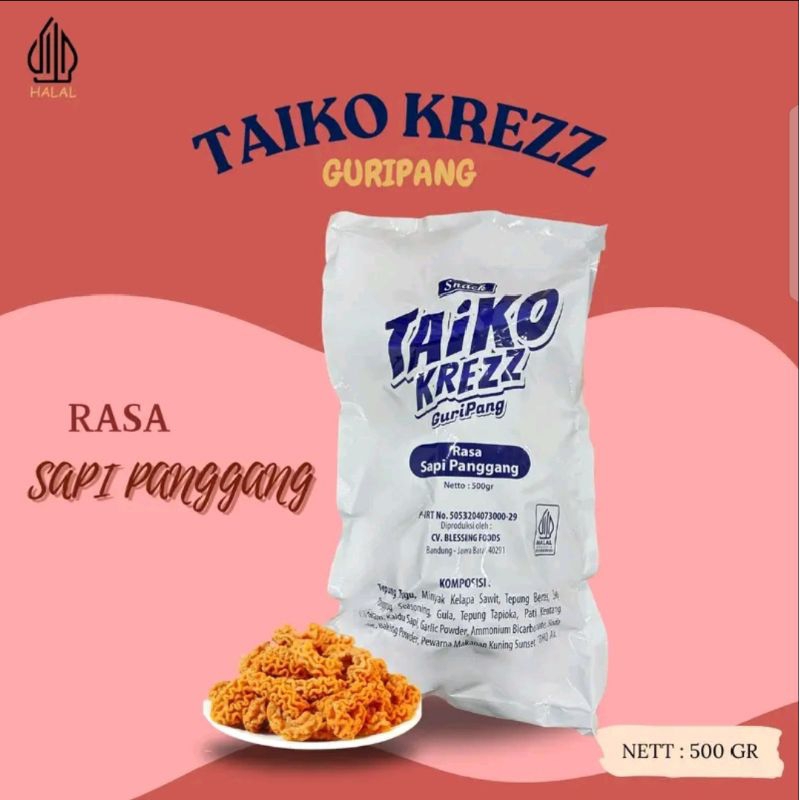 Jual HALAL TAIKO KREZZ GURIPANG 500G KERIPIK GURITA OCTOPUS ROASTED ...