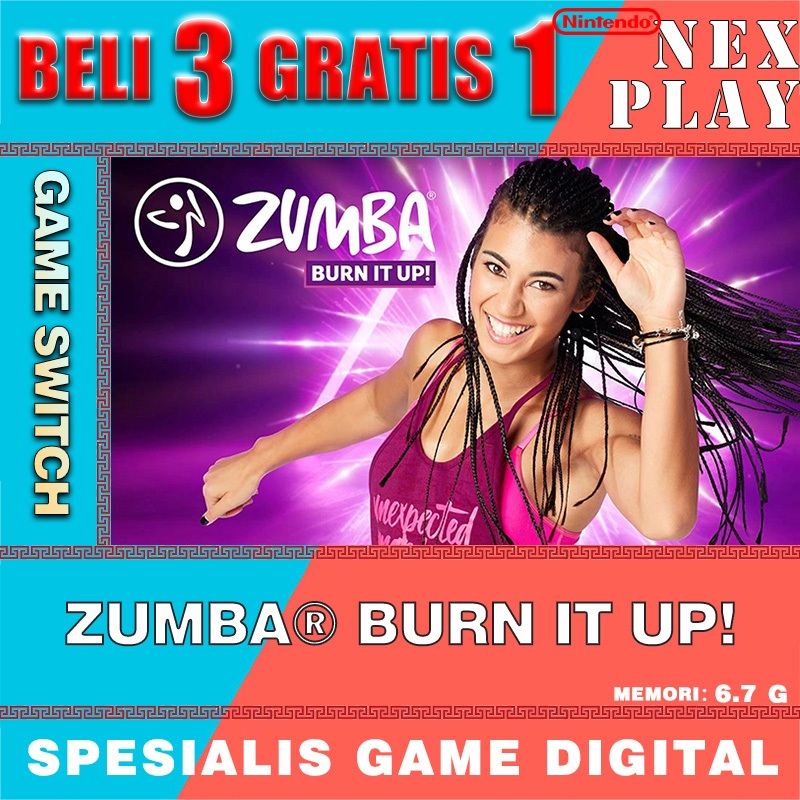 Jual Zumba® Burn It Up! Nintendo Switch Digital Game （BELI 3 GRATIS 1) | Shopee Indonesia