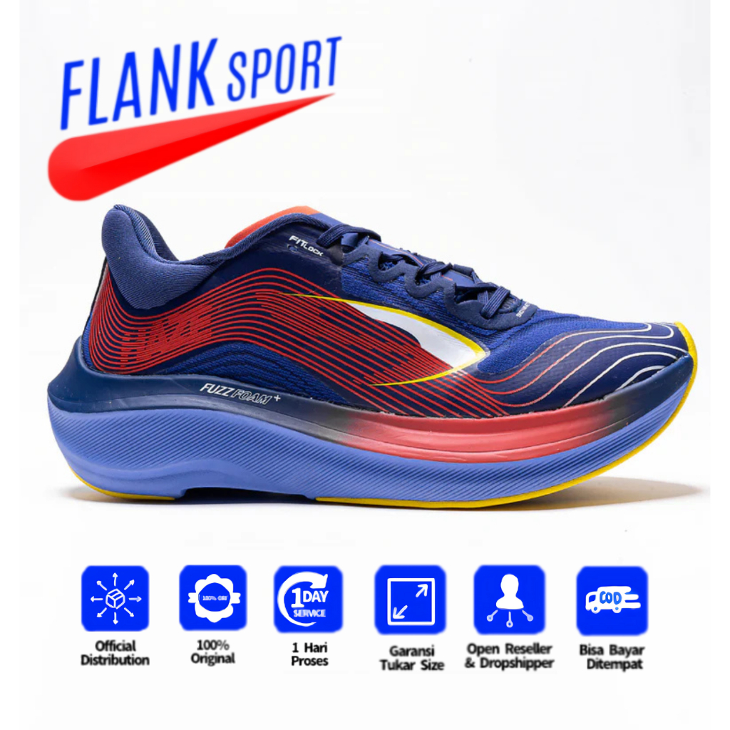 Jual Sepatu Lari 910 Nineten Haze Tempo Biru/Merah/Kuning - Running ...