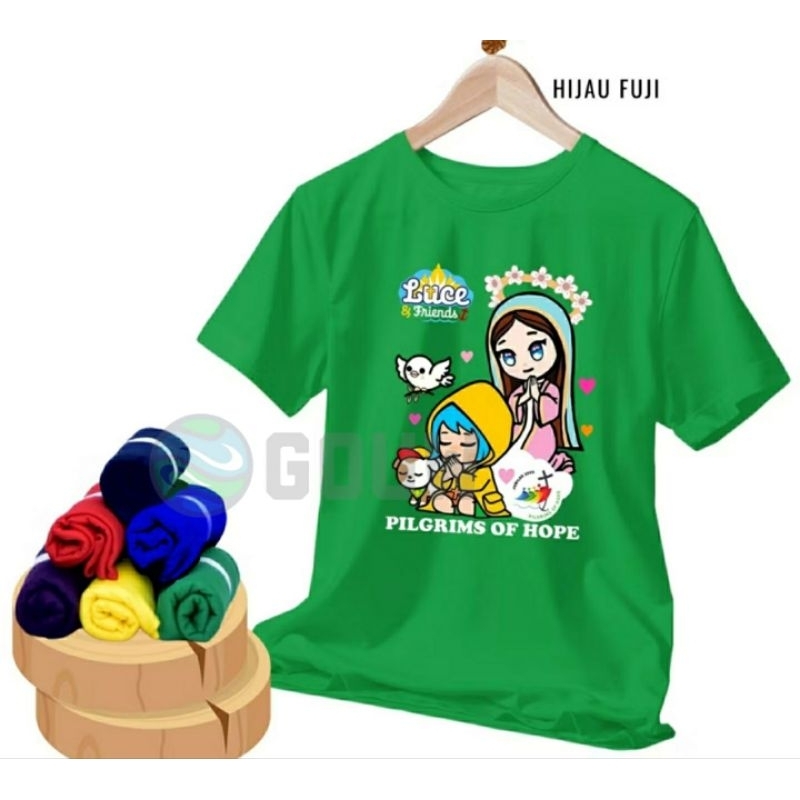 Jual BAJU YUBILEUM 2025 MASKOT LUCE AND HAIL MARY BUNDA MARIA KAOS ...