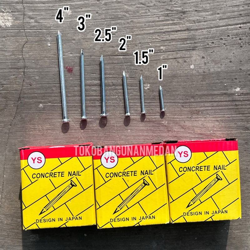 Jual 10 PCS - Paku Beton Putih 1 / 1,5 / 2 / 2,5 / 3 / 4 inch | Shopee Indonesia