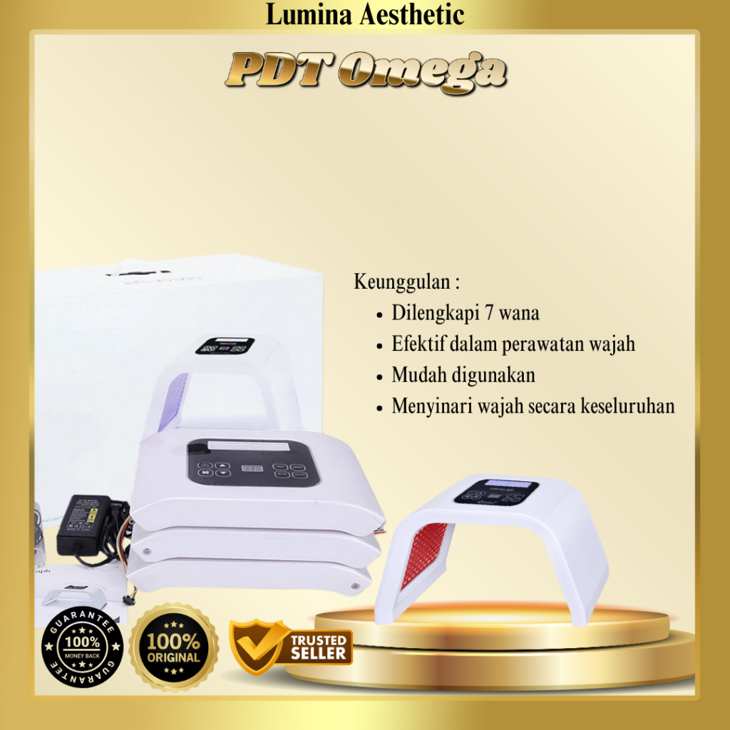 Jual PDT Light 7in1 MASKER LED OMEGA LIGHT AQUA LIGHT 7 WARNA Garansi ...