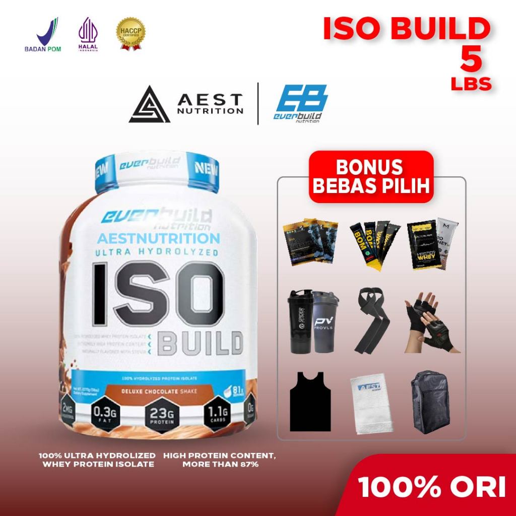 Jual Everbuild Nutrition Iso Build 5 lbs Ultra Hydrolyzed Isolate Whey ...
