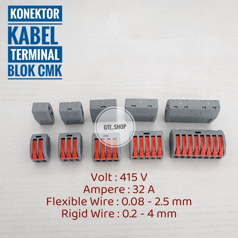 Jual Konektor Kabel Terminal Block Connector Kabel Listrik CMK Wago Penyambung Kabel 2/3/4/5/8 ...