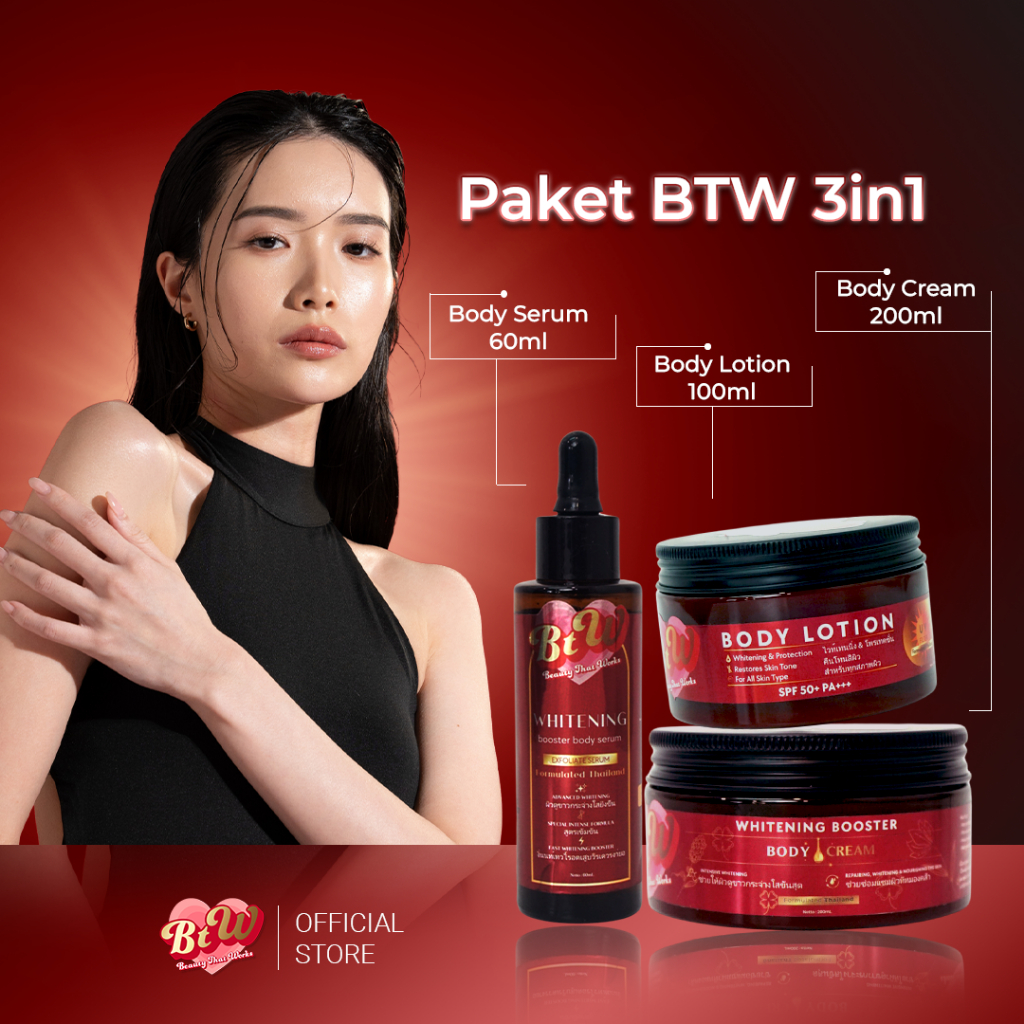 Jual [PAKET 3IN1] BTW Beauty That Works Nano Booster Whitening Series ...