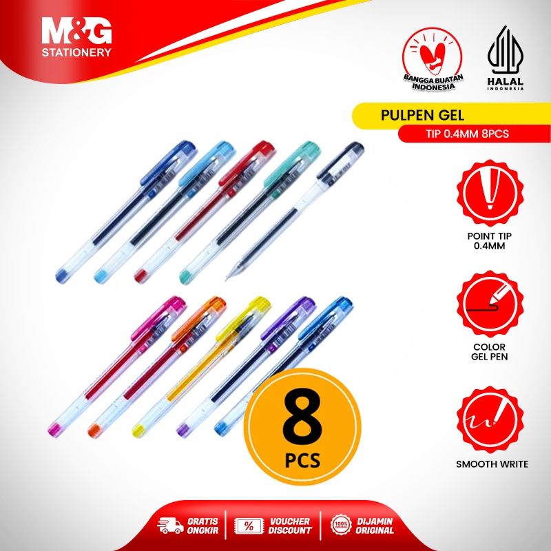 Jual M&G Gel Pulpen Menulis Lebih Halus Tip 10 Varian Warna Tidak Mudah ...