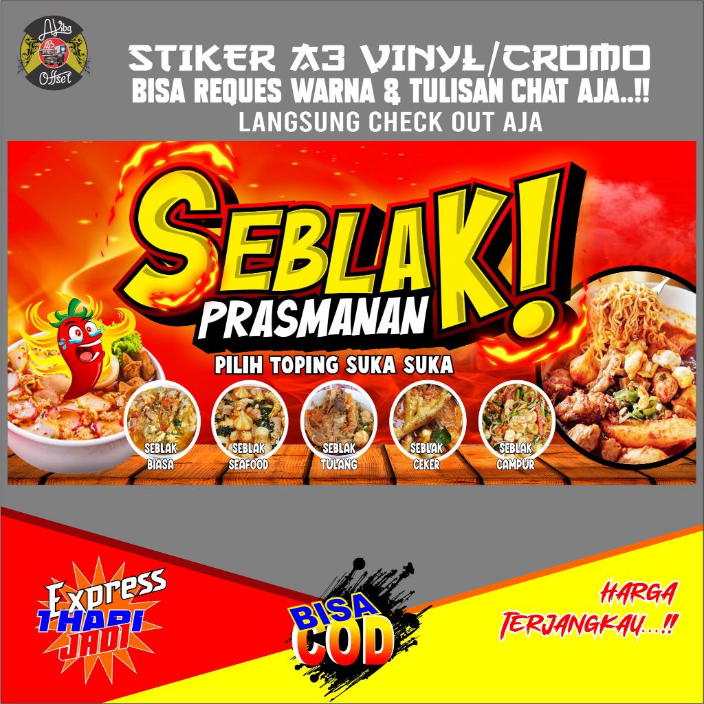 Jual SPANDUK BANNER SEBLAK PRASMANAN 3 200100 | Shopee Indonesia