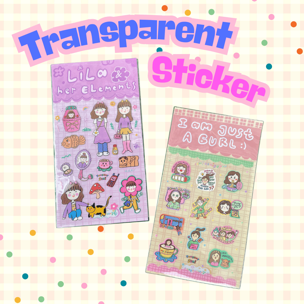 Jual Transparent Sticker Sheet Tangkap Seni | Sticker Transparan ...
