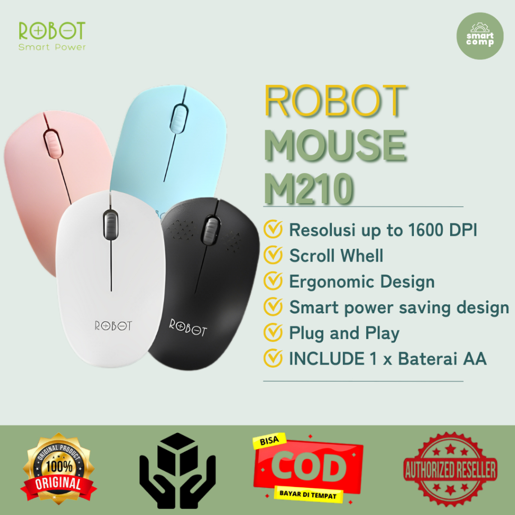 Jual Robot Wireless Mouse M210 | Shopee Indonesia