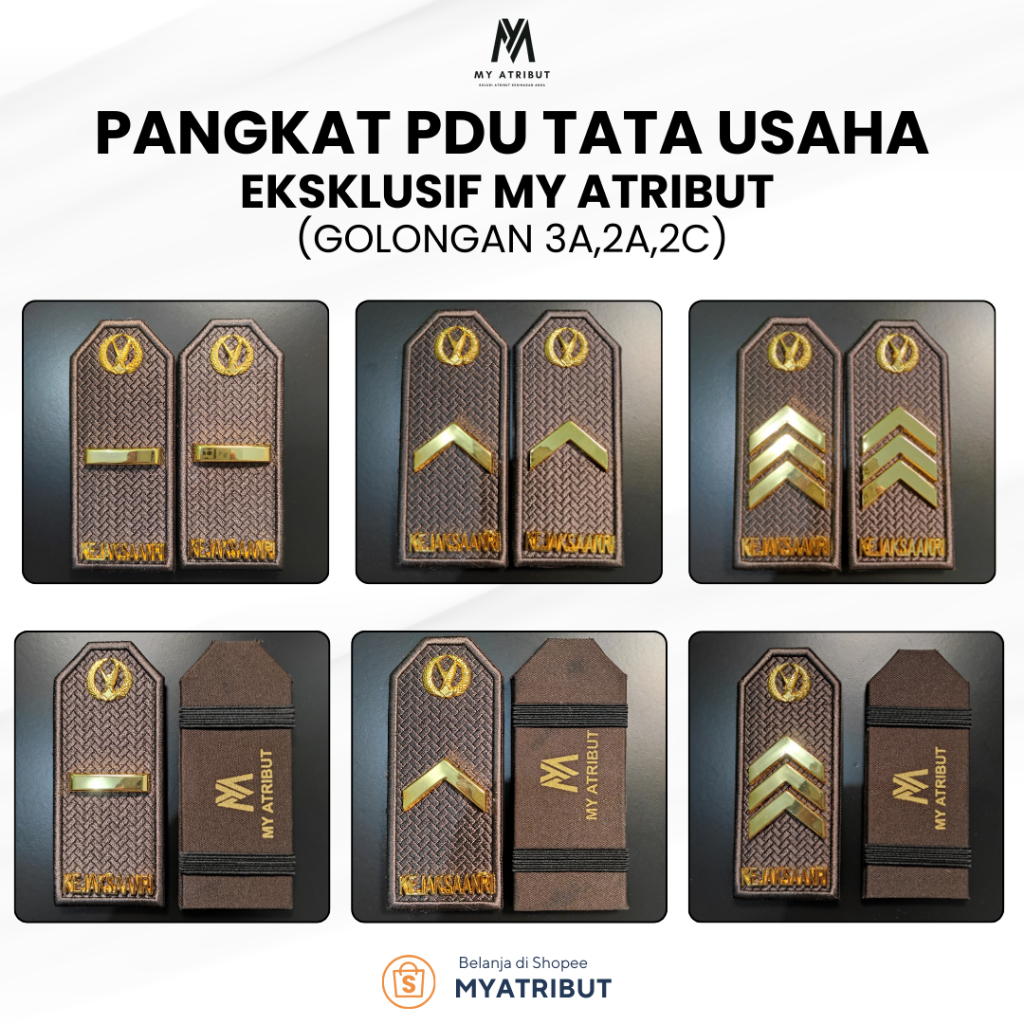 Jual Pangkat PDU TU Kejaksaan RI Eklusif My Atribut Gol 3A, 2C, 2A ...