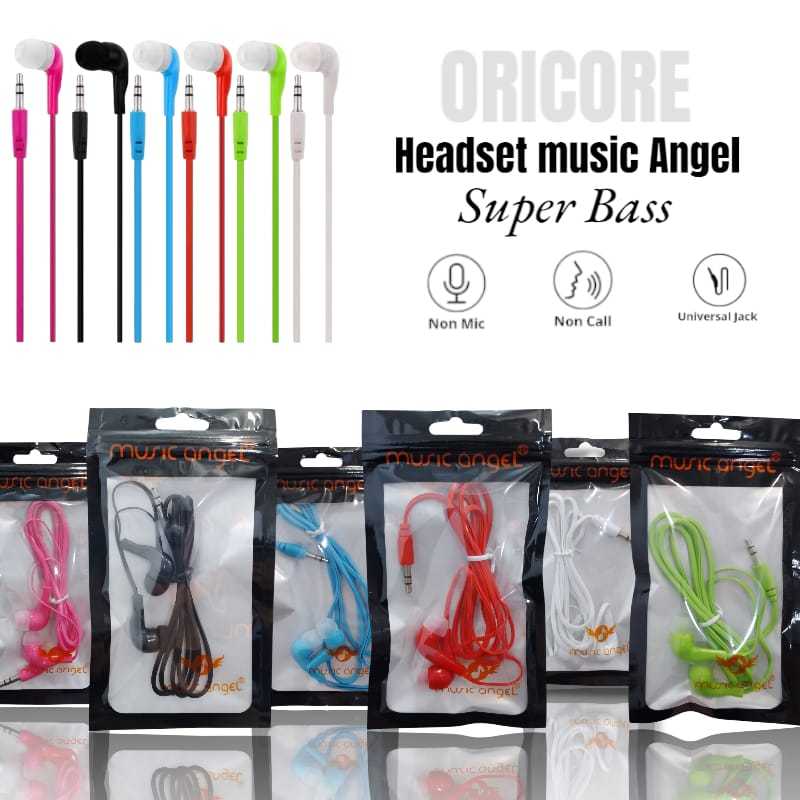Jual Headset Handsfree Earphone Music Angel Mp3 Lagu Hf Murah Universal ...
