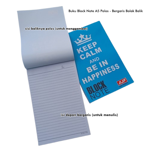 Jual Buku Block Note A5 Polos Bergaris Bolak Balik Buku Catatan Notebook Notepad | Shopee Indonesia