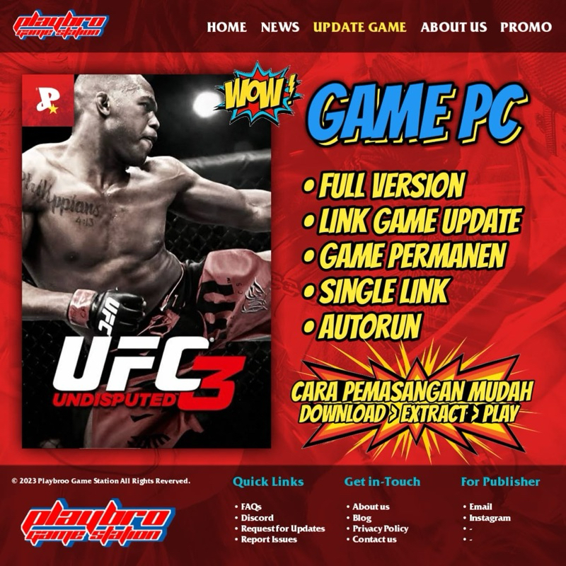 Jual UFC 3 Undisputed - Game PC/Laptop (Download to Play Bro!) | Shopee ...