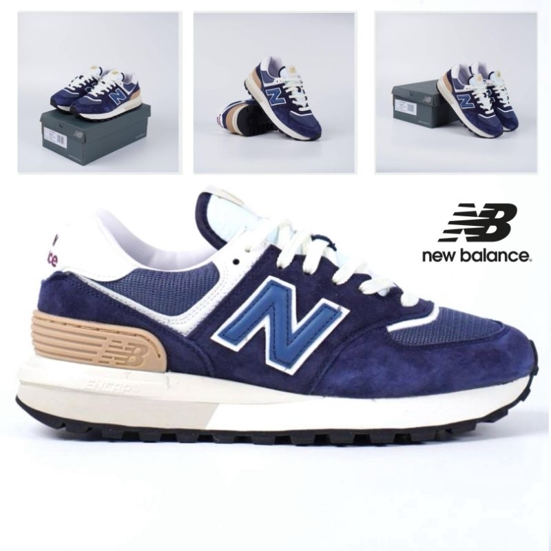 Jual sepatu new balance 574 legacy navy | Shopee Indonesia