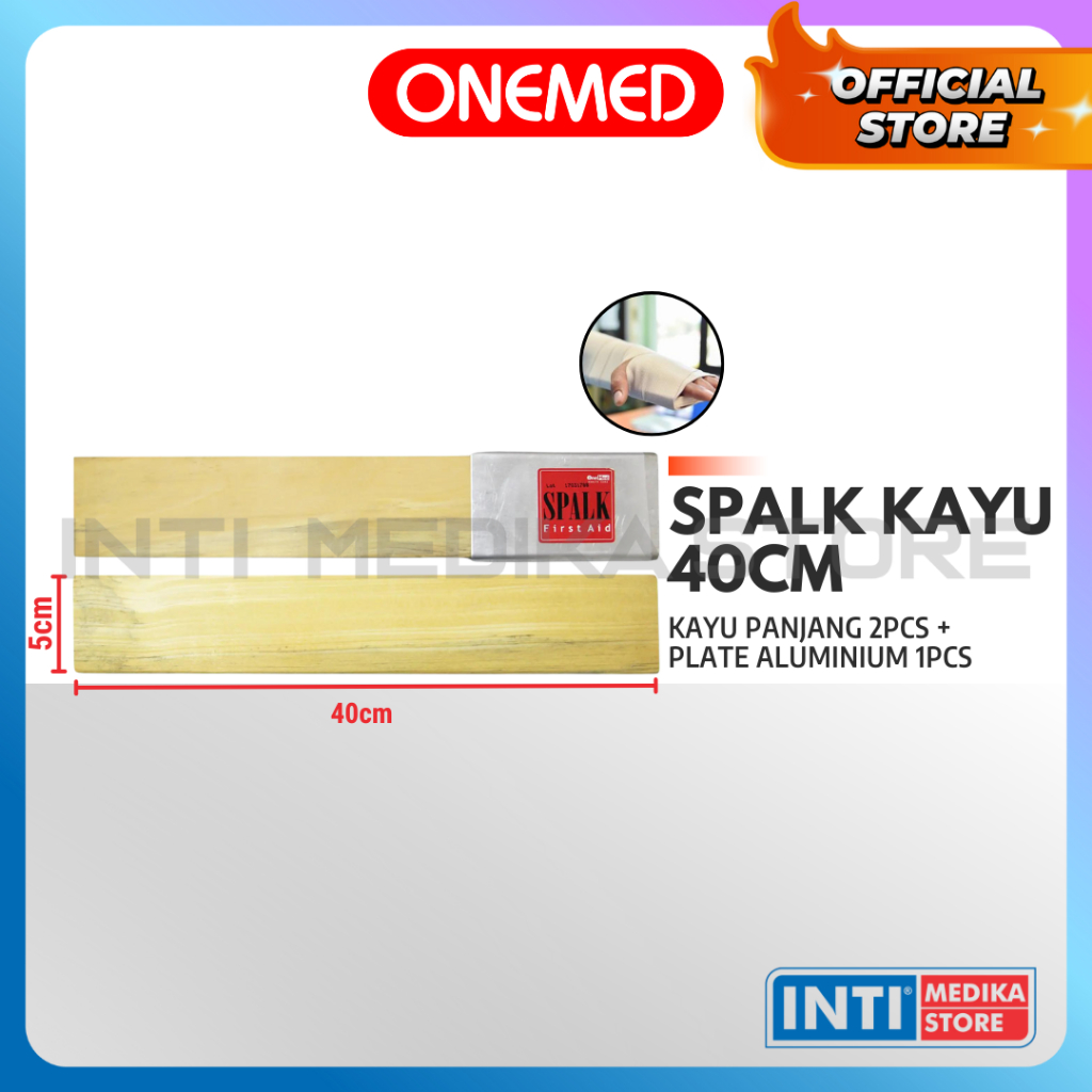 Jual ONEMED - Spalk First Aid Kayu 40cm | Bidai Kayu Penyangga Patah ...
