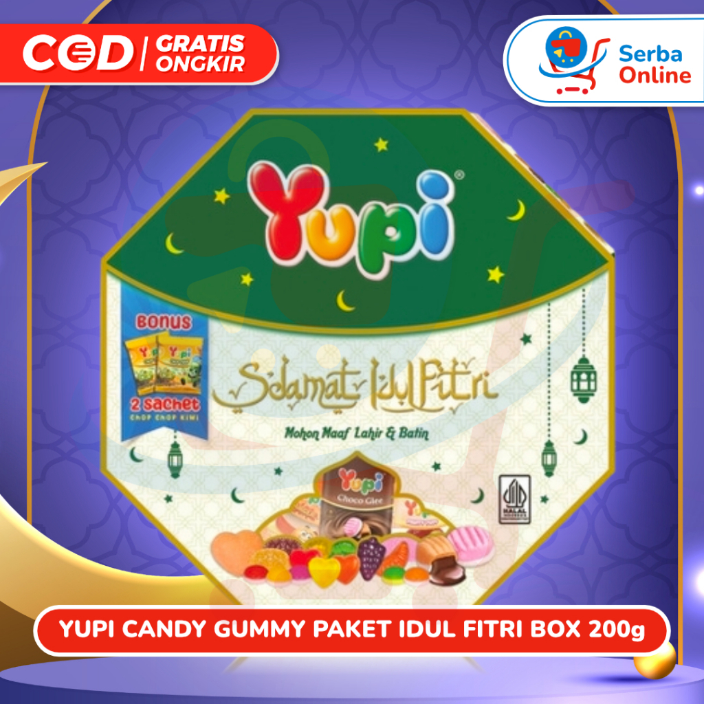 Jual PENGHABISAN!!! YUPI CANDY GUMMY PAKET IDUL FITRI BOX 200g | Shopee Indonesia