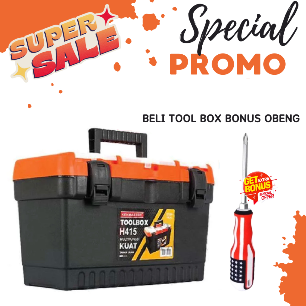 Jual KENMASTER Tool Box H415 Besar Toolbox 16,5 inch Toolkit Tempat ...