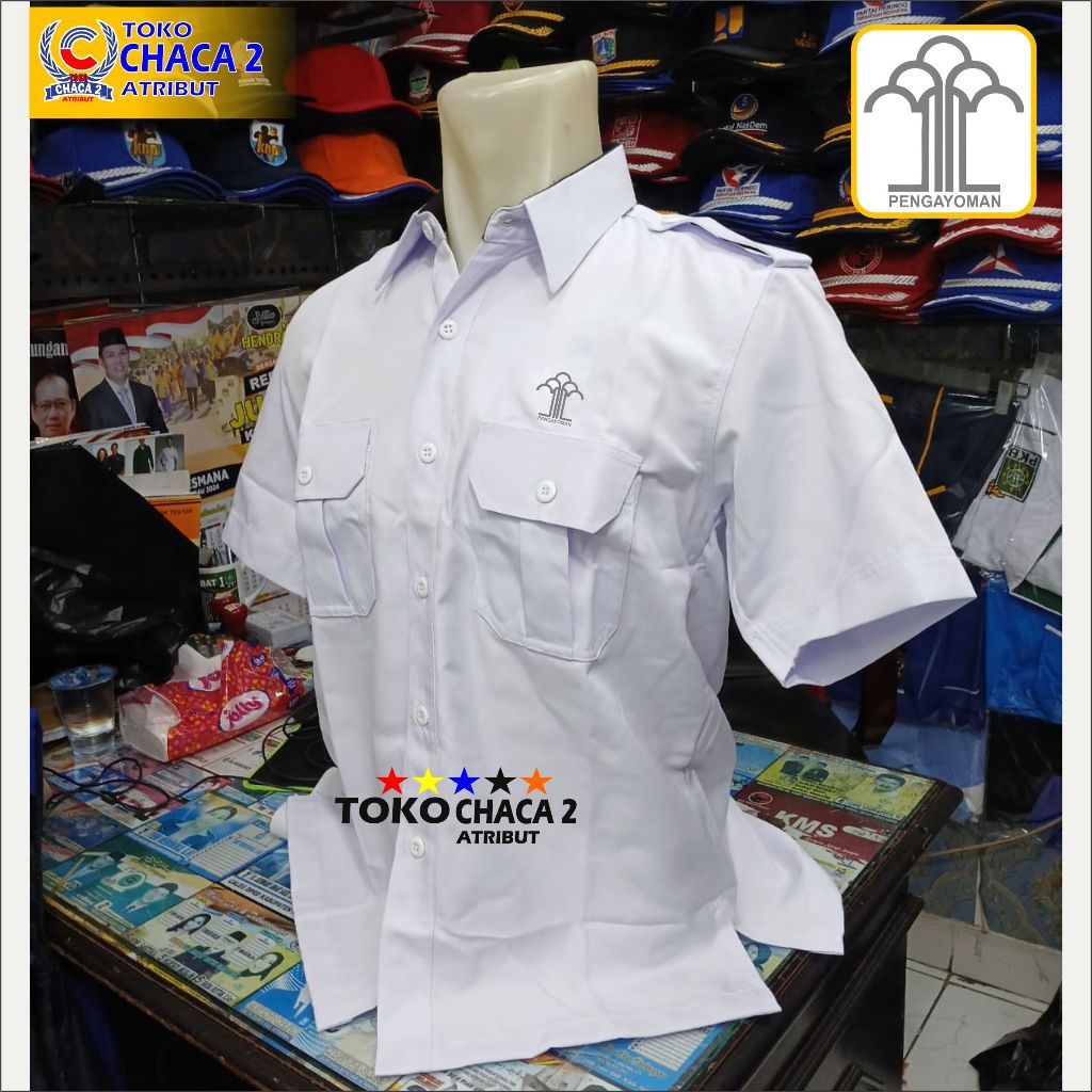 Jual KEMEJA PDH PENGAYOMAN WARNA PUTIH / KEMEJA PDL PENGAYOMAN WARNA ...