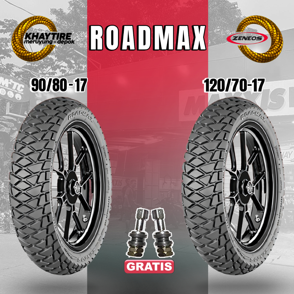 Jual Paket Ban Motor Adventure - GTR - MX KING - Supermoto Zeneos Roadmax 90/80 + 120/70 Ring 17 ...