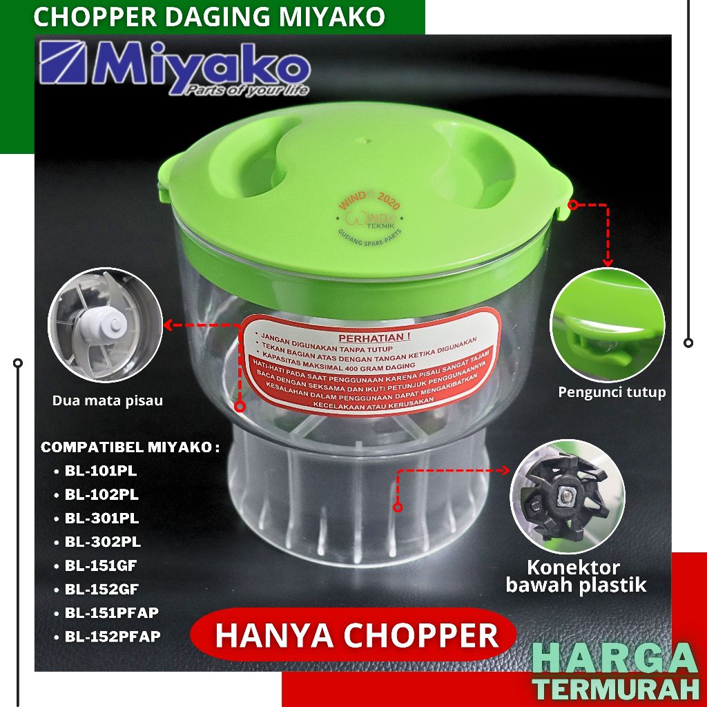 Jual Nunosply - CHOPER / COPER CHOPPER BLENDER DAGING MIYAKO PENGGILING ...