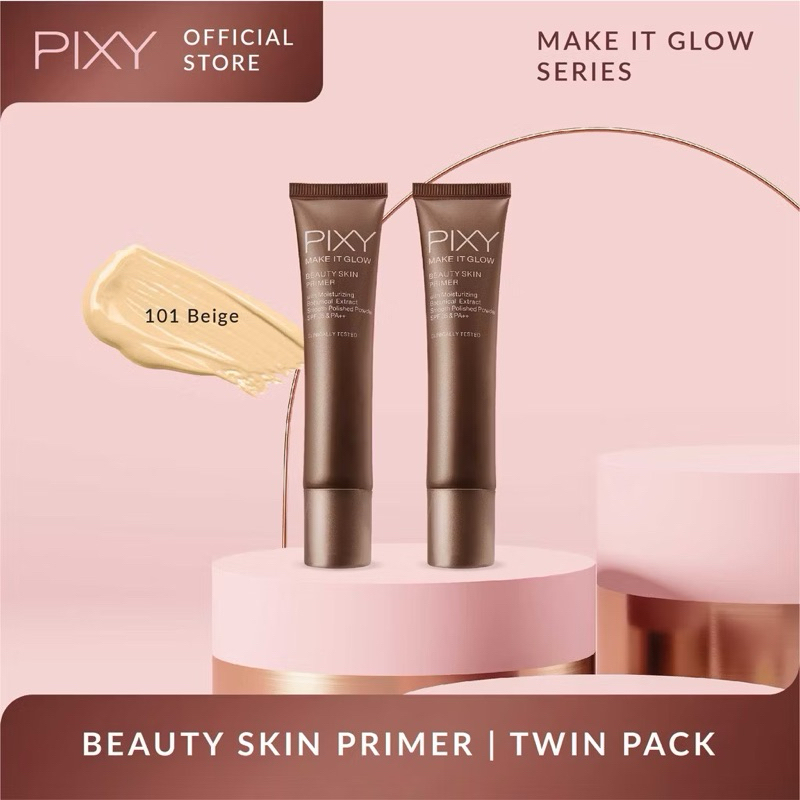Jual PIXY Make It Glow Beauty Skin Primer Twin Pack - 101 Light Beige ...