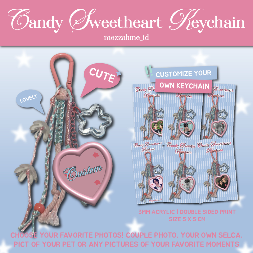 Jual [CUSTOM] Candy Sweetheart Keychain by Mezzalune_id | Gift Hadiah ...