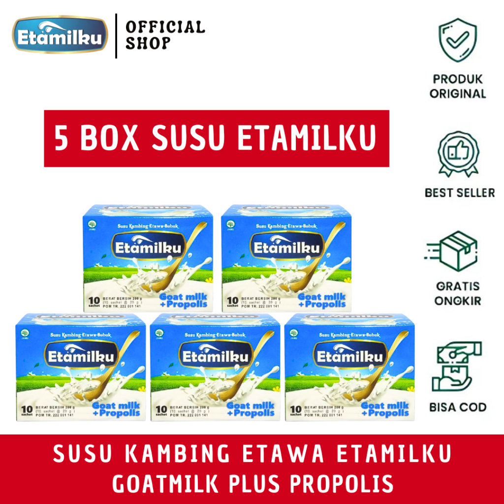Jual ETAMILKU - 5 BOX Susu Kambing Etawa Plus Propolis - Atasi Masalah ...