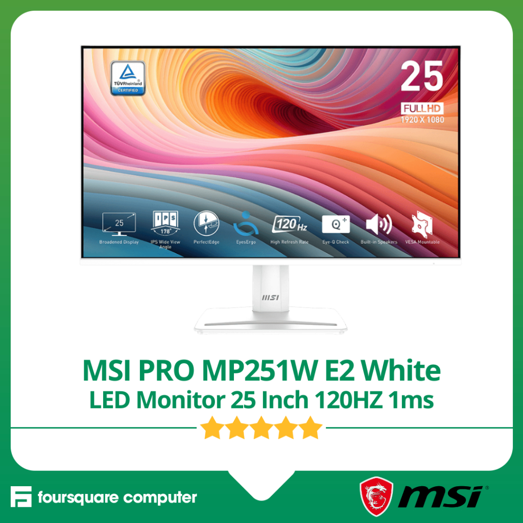 Jual MSI PRO MP251W E2 White LED Monitor 25 Inch IPS 120Hz 1ms | Shopee Indonesia
