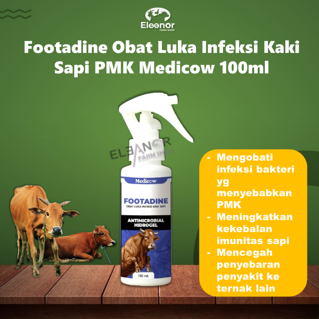 Jual Footadine Obat Luka Infeksi Kaki Sapi PMK Penyakit Kaki Sapi ...