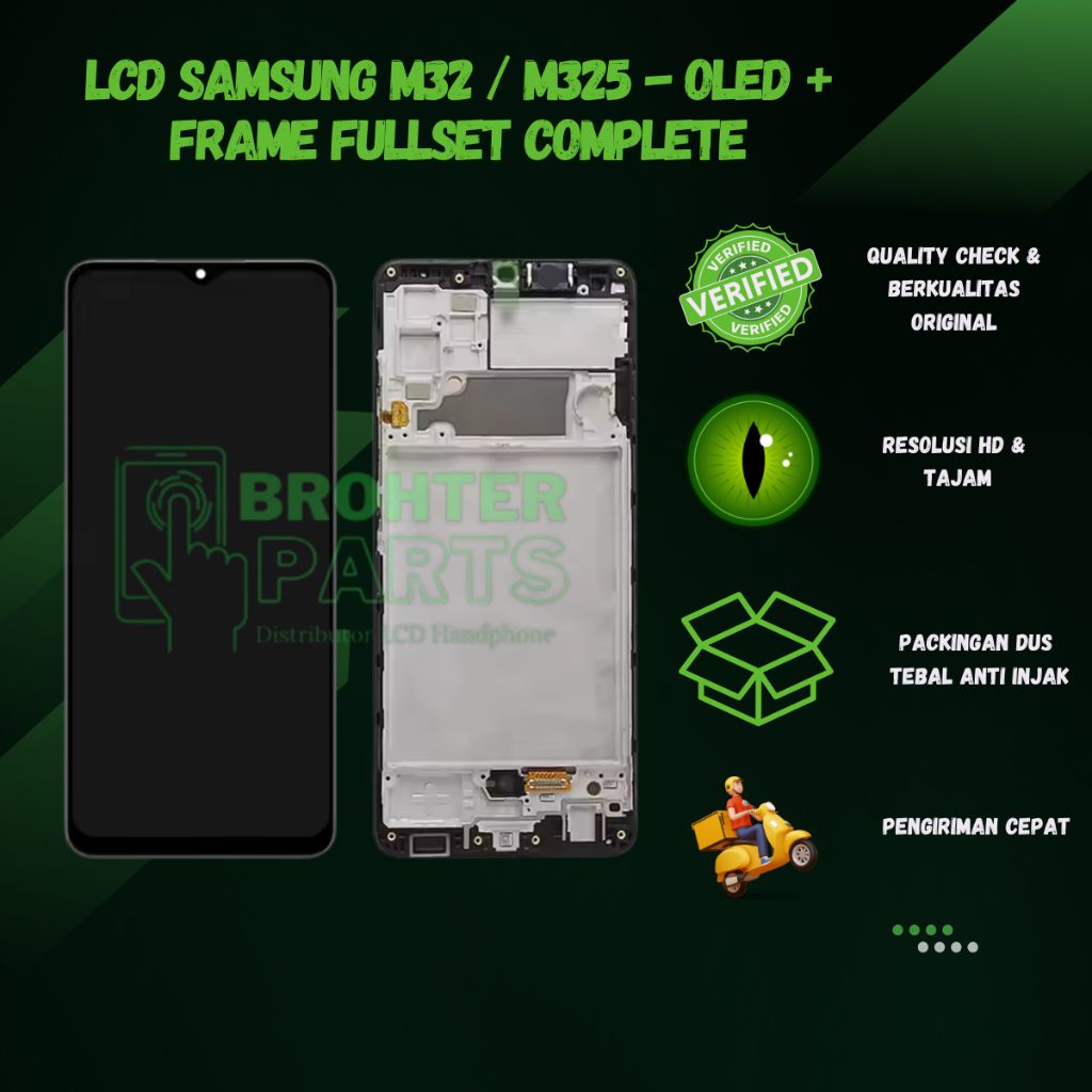 Jual LCD SAMSUNG M32 / M325 - OLED + FRAME FULLSET COMPLETE | Shopee Indonesia