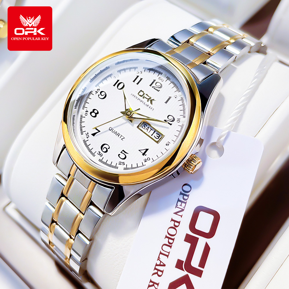 Jual OPK Jam Tangan Wanita Anti Air Original Tahan Luminous Stainless ...