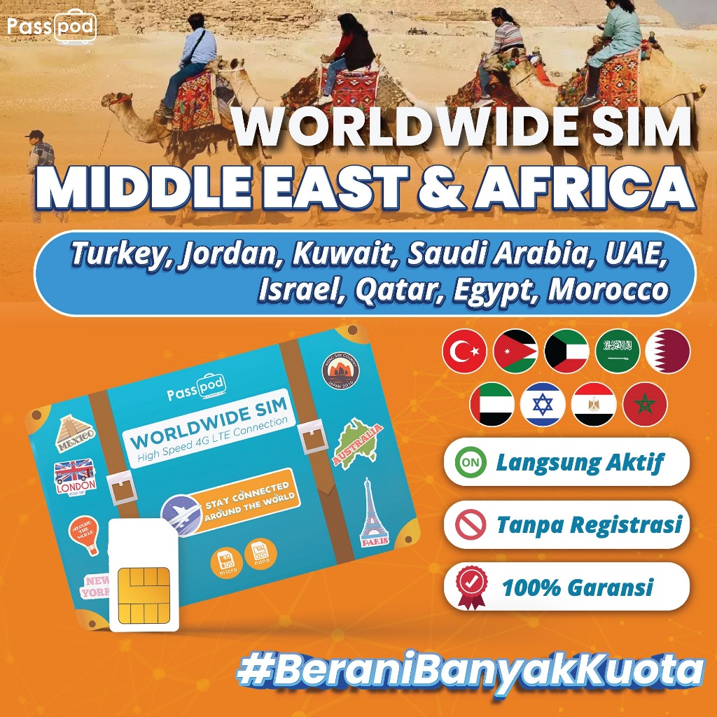 Jual Sim Card Umrah/Umroh/Haji Timur Tengah/Middle East & Afrika Kuota ...