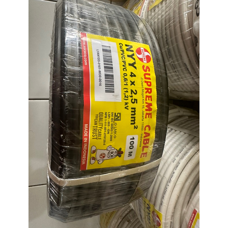 Jual Kabel NYY Supreme Tunggal 4x2,5mm hitam(1roll 100meter)/Supreme ...