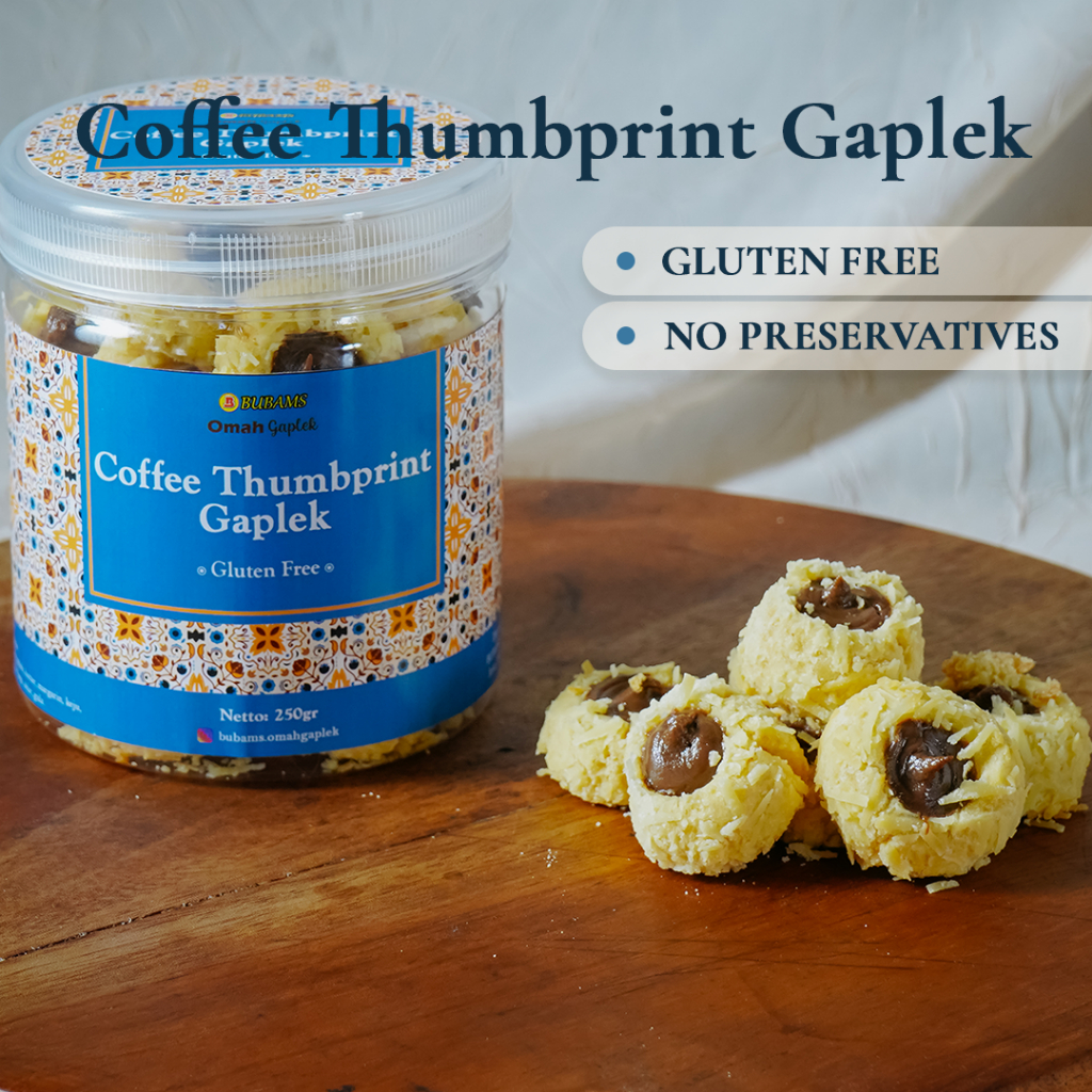 Jual Bubams Coffee Thumbprint Gaplek GLUTEN FREE Kue Kering Hampers ...
