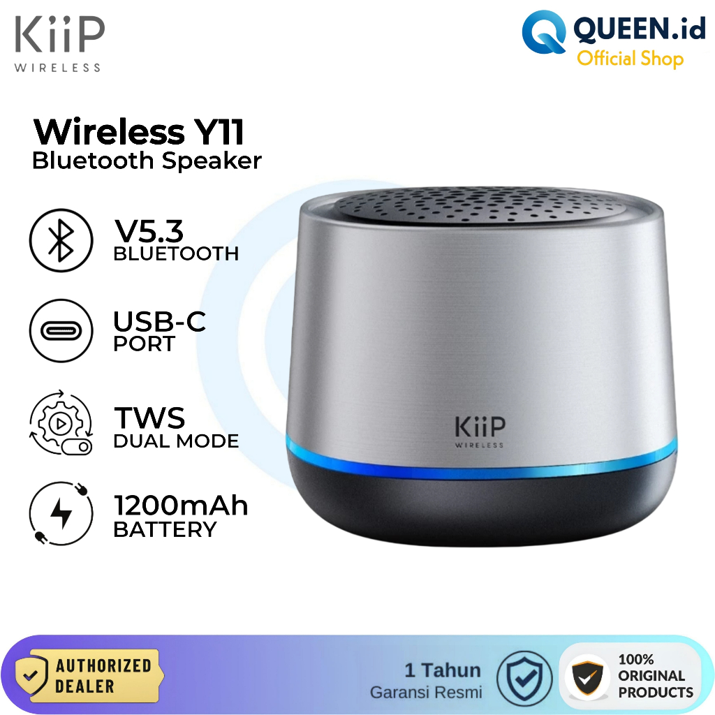 Jual KIIP Y11 Wireless Portable Bluetooth Speaker 5.3 Stereo TWS Dual ...