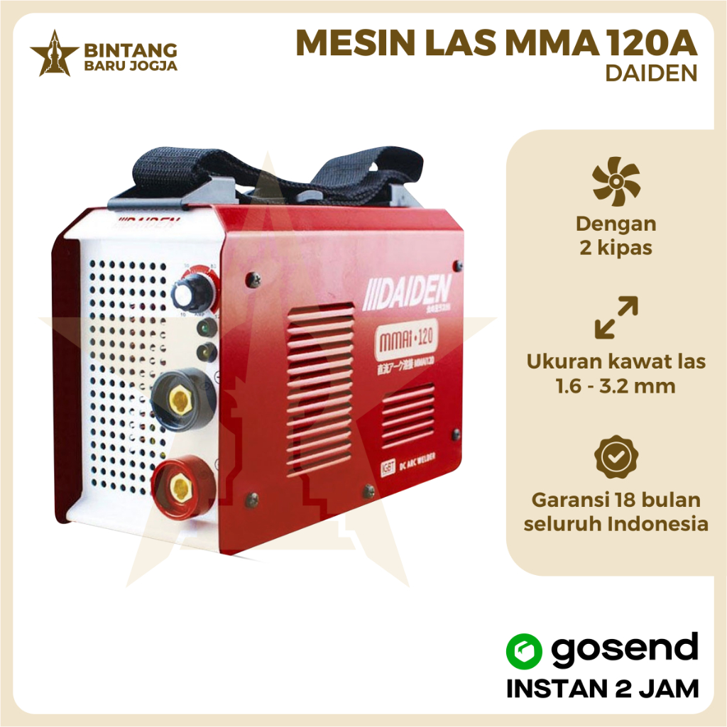 Jual Mesin Las DAIDEN MMAi-120 Mesin Travo Las 120 A Listrik Inverter ...