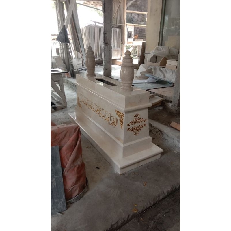 Jual BATU NISAN MARMER MODEL TINGGI FULL GRAFIR | Shopee Indonesia