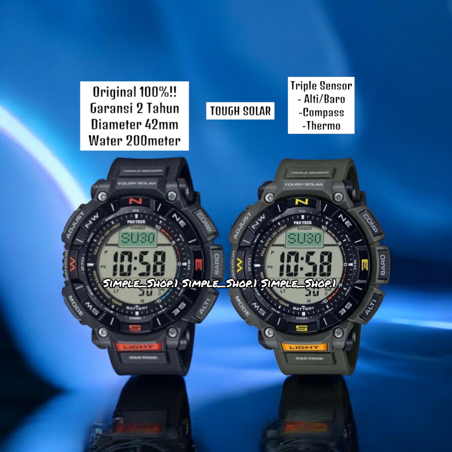 Jual Original 100%!! Casio PROTREK PRG-340-1DR PRG-340-3DR Jam Tangan ...