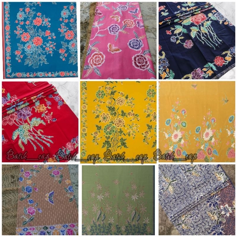 Jual Kain Batik Encim Premium Kombinasi Tulis Motif Flower Batik Encim ...