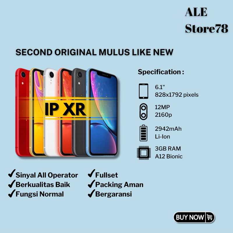 Jual IP XR 64GB 128GB 256GB Seken Mulus | Shopee Indonesia