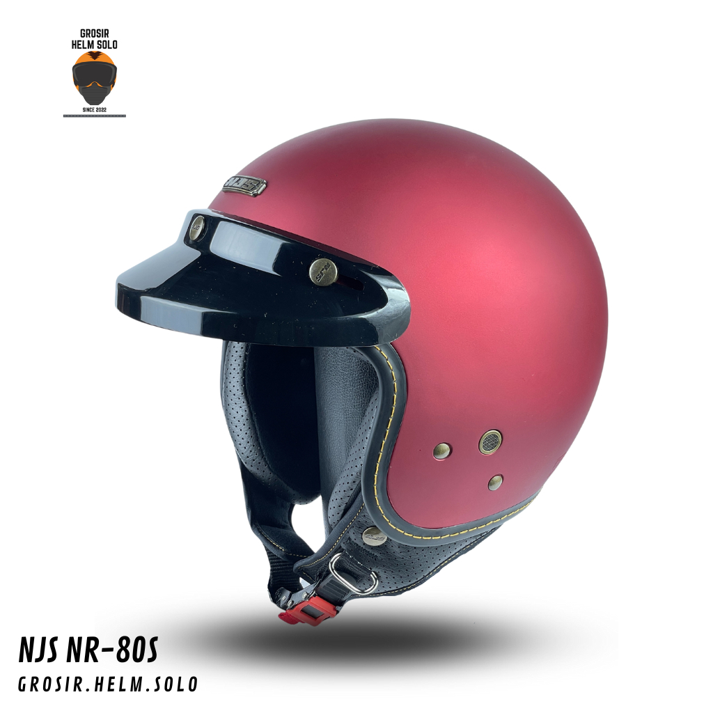 Jual HELM BOGO DEWASA RETRO MERK NJS NR-80S ORIGINAL FREE PET TERBARU ...