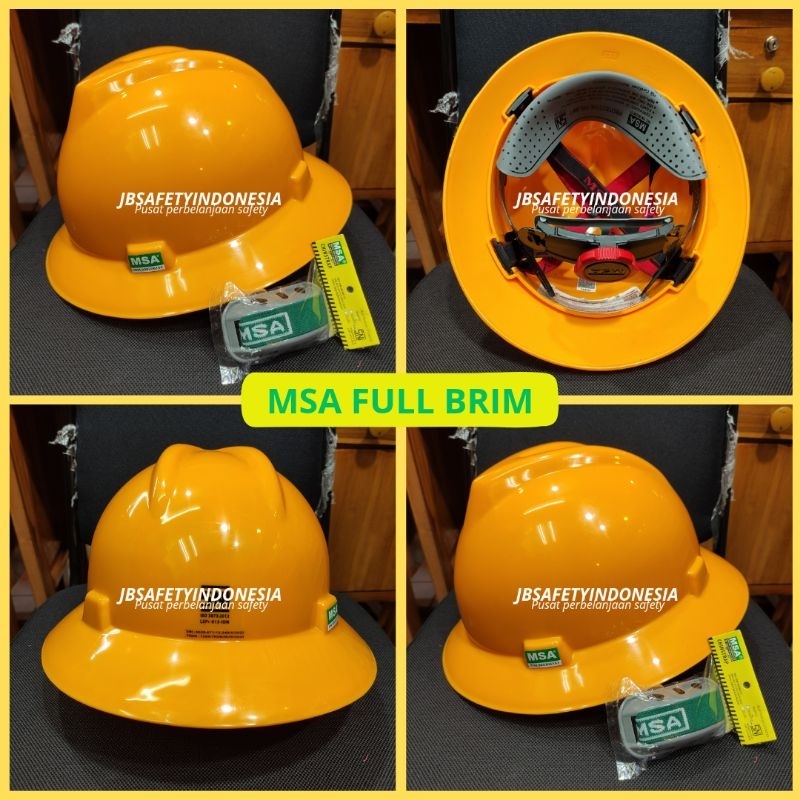 Jual HELM SAFETY MSA FULL BRIM WARNA KUNING - MSA LOKAL STANDAR SNI ...